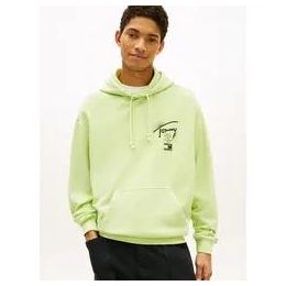 Tommy Hilfiger Kapuzensweatshirt TOMMY JEANS "TJM RELAXED NEON SIGN", Herren, Gr. XXL, faded lime, Sweatware, Obermaterial: 100% Baumwolle, bedruckt, relaxed fit normal, Rundhals, eingesetzt Rippb&uuml;ndchen, Sweatshirts, Relaxed fit mit Kapuze