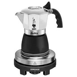 Rommelsbacher Einzelkochplatte "Geschenk-Set: Original Bialetti Moka Kanne Brikka + Reisekochplatte", schwarz, B:17cm H:22,5cm T:14cm, Kochplatten