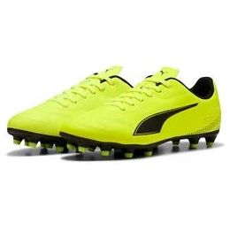 Fu&szlig;ballschuh Puma "VITORIA II FG/AG", Herren, Gr. 47, gelb alert, Puma schwarz, Synthetik, Schuhe Fu&szlig;ballschuh, f&uuml;r Rasen- und Kunstrasenpl&auml;tze, mit Schn&uuml;rung, aus Synthetik