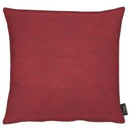 Dekokissen Apelt "Morris", rot (bordeaux, unifarben), B:45cm L:45cm, Kunstfaser, Polyester, Dekokissen_Sitzkissen_Kissenh&uuml;llen, Kissenh&uuml;lle mit F&uuml;llung, 1 St&uuml;ck