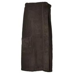 Sarong Schiesser "Saunakilt Turin f&uuml;r Damen in angesagter Reiskornoptik", dunkelgrau, Frottier, Hausm&auml;ntel, Sarong, Made in Green