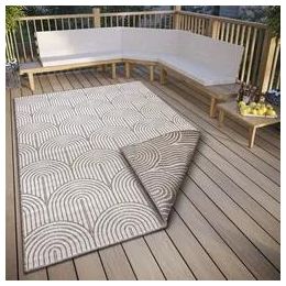 Outdoorteppich Hanse Home "Pangli, Wendeteppich", beige (linen), B:80cm H:5mm L:150cm, Polypropylen (PP), Teppiche, Outdoorteppich, In-& Outdoor, Teppich, Wetterfest, Balkon, Garten, Wohnzimmer, Modern