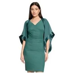 Bolerojacke Vera Mont "Damen mit 3/4 Arm", Damen, Gr. S, schwarz emerald, Obermaterial: 100% Polyester. Besatz: 95% Polyester, 5% Elasthan, l&auml;ssig geschnitten, Jacken