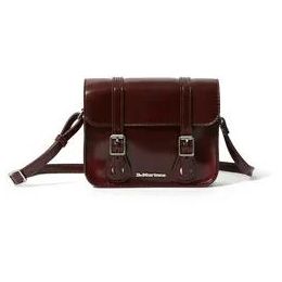 Satchel Dr. Martens, Damen, Gr. B/H/T: 18cm x 12,5cm x 5cm, cherry rot oxford, Leder, Taschen, 7" Satchel Bag, Schultertasche mit Schnallenverschl&uuml;ssen