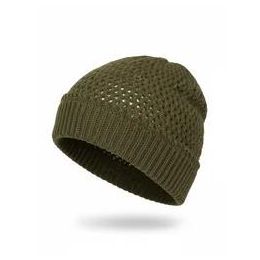 Strickm&uuml;tze styleBREAKER "Strick Beanie M&uuml;tze mit Loch Muster", Damen, gr&uuml;n (oliv), Obermaterial: 100% Viskose CV., Modisch, M&uuml;tzen Strickm&uuml;tze