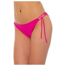 Bikini-Hose AQUARTI "Bikinihose Aquarti Damen Bikinihose Seitlich Gebunden Bikinislip", Damen, Gr. 38, N-Gr, pink, Obermaterial: 80% Polyamid PA. 20% Elasthan EL., Badehosen Bikini-Hose