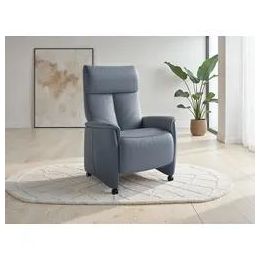 Sit & More TV-Sessel SIT & MORE "Cremona Comfort", graublau, B:76cm H:119cm T:84cm, Sessel, wahlweise manuell oder elektrischer Funktion mit Akku