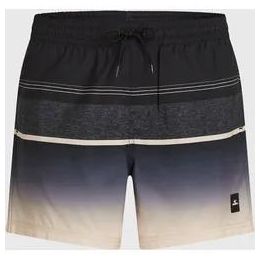 O`Neill Badeshorts O'NEILL "O'NEILL GRADIENT 15'' SWIMSHORTS", Herren, Gr. XXL (56), N-Gr, schwarz out, Obermaterial: 100% Polyester, Badehosen Badeshorts, mit elastischem Bund und Kordelzug, mit Mesh-Innenhose