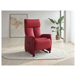 Sit & More TV-Sessel SIT & MORE "Cremona Comfort", feuerrot, B:76cm H:119cm T:84cm, Sessel, wahlweise manuell oder elektrischer Funktion mit Akku