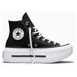 Sneaker Converse "CHUCK TAYLOR ALL STAR LIFT DOUBLE", Damen, Gr. 39, schwarz, wei&szlig;, schwarz, Textil, Schuhe Sneaker