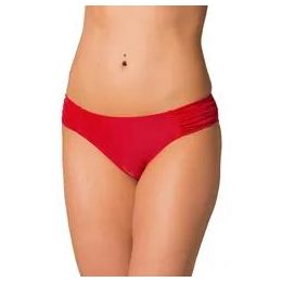 Bikini-Hose AQUARTI "Bikinihose Aquarti Damen Bikinihose mit seitlichen Raffungen", Damen, Gr. 38, N-Gr, rot, Obermaterial: 80% Polyamid PA. 20% Elasthan EL., Badehosen Bikini-Hose