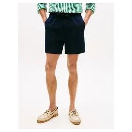 Shorts Tommy Hilfiger "DOVER POPLIN", Herren, Gr. 31, N-Gr, desert sky, Web, Obermaterial: 98% Baumwolle, 2% Elasthan, regular fit kniefrei, Hosen Shorts, aus Paper-Touch-Baumwolle, elastischer Bund
