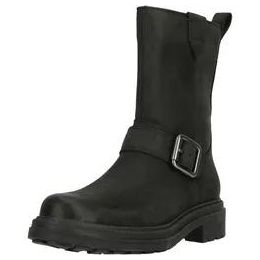 Stiefel Clarks "Orinoco3 Bay", Damen, Gr. 37, schwarz, Leder, Schuhe Stiefel, mit stilvollen Schnallen