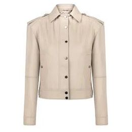 Lederjacke FELIX HARDY "Kurze / Crop Lederjacke", Damen, Gr. L, beige, 100% Lammleder, Jacken