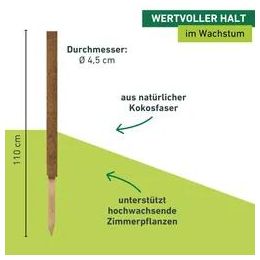 Rankhilfe Windhager "aus Kokos, Pflanzst&auml;be verl&auml;ngerbar, &Oslash; 4,5 cm, Rankstab", wei&szlig;, neutral, H:110cm, Kokosfaser, Rankhilfen, f&uuml;r hochwachsende Zimmerpflanzen, erh&auml;ltlich in 60, 80 oder 110 cm
