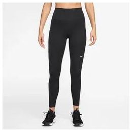 Trainingstights Nike "W NK DF ONE HR 7/8 PKT TGHT", Damen, Gr. XL, N-Gr, schwarz, wei&szlig;, Obermaterial: 80% Polyester, 20% Elasthan, Hosen, schnell trocknendes Material, atmungsaktiv, sportlicher Stil