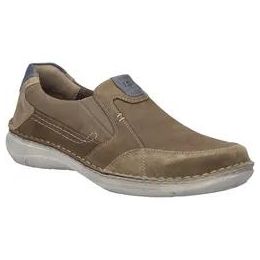 Slipper Josef Seibel "New Anvers 01", Herren, Gr. 42, sand, Leder, kontrastfarbene Details, used, Schuhe Slipper, Slip-on Sneaker, Bequemschuh, Komfortschuh in Weite K (=extraweit)