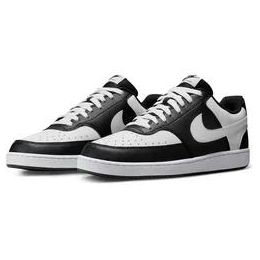 Sneaker Nike SPORTSWEAR "COURT VISION LO", Herren, Gr. 45, schwarz, wei&szlig;, Synthetik, Schuhe Sneaker, Design auf den Spuren des Air Force 1