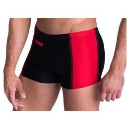 Badehose AQUARTI "Badehose Aquarti Herren Badehose mit Rei&szlig;verschlusstasche", Damen, Gr. L, N-Gr, rot (schwarz, rot), Obermaterial: 80% Polyamid PA. 20% Elasthan EL., Badehosen Badehose