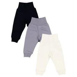 Pumphose TUPTAM "Pumphose Baby Jungen Lange Pumphose 3er Pack", Kinder, Gr. 62, N-Gr, grau (schwarz, grau, beige), Obermaterial: 100% Baumwolle CO., Hosen