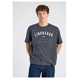 T-Shirt LINDBERGH "T-Shirt Relaxed Fit", Damen, Gr. 3XL, blau (indigo blau), Obermaterial: 100% Baumwolle, unifarben, l&auml;ssig geschnitten, Rundhals, Shirts T-Shirt