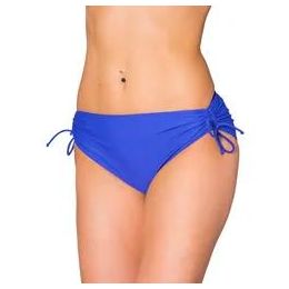 Bikini-Hose AQUARTI "Bikinihose Aquarti Damen Bikinihose mit Raffung und Schn&uuml;ren", Damen, Gr. 36, N-Gr, blau (kornblumenblau), Obermaterial: 80% Polyamid PA. 20% Elasthan EL., Badehosen Bikini-Hose
