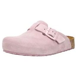 Hausschuh Haflinger "Haflinger Hausschuhe Veloursleder", Herren, Gr. 38, rosa, Veloursleder, Schuhe Hausschuh