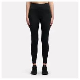 Leggings Reebok "CORE HIGH RISE LEGGINGS", Damen, Gr. S, D-Gr, schwarz, Obermaterial: 91% Polyester, 9% Elasthan, Hosen Leggings
