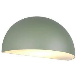 Trio LEUCHTEN Au&szlig;en-Wandleuchte "MAAS, Hauswand Leuchte Downlight kugelf&ouml;rmig Metall Aluminium IP44", gr&uuml;n, 1, H: 14cm, 1 Stk., Leuchten, exkl 1x E27 max 10W, Breite 27cm H&ouml;he 14cm, Leuchtmittel wechselbar