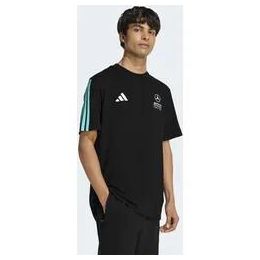 T-Shirt Adidas PERFORMANCE "MERCEDES-AMG PETRONAS FORMULA 1 TEAM DNA", Herren, Gr. XXL, schwarz, semi mint rush, Obermaterial: 100% Baumwolle, Rundhals, Shirts T-Shirt