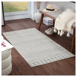 Teppich LIVABLISS "MYKONOS", wei&szlig;, B:80cm H:8mm L:150cm, Kunstfaser, Teppiche, Teppich, Skandi Design, Modern Boho Kurzflor Wohnzimmerteppich, Schlafzimmer