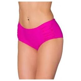 Bikini-Hose AQUARTI "Bikinihose Aquarti Damen Bikinihose mit seitlichen Raffungen", Damen, Gr. 38, N-Gr, pink, Obermaterial: 80% Polyamid PA. 20% Elasthan EL., Badehosen Bikini-Hose