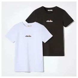 T-Shirt Ellesse "DURANIO 2 PACK TEE", M&auml;dchen, Gr. 164 (14), schwarz, wei&szlig;, Obermaterial: 100% Baumwolle, Shirts T-Shirt, f&uuml;r Kinder, sportlicher Stil, f&uuml;r Freizeit und Bewegung