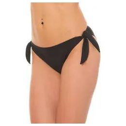 Bikini-Hose AQUARTI "Bikinihose Damen Bikinihose seitlich zum Binden in sch&ouml;nen Unifarben", Damen, Gr. 38, N-Gr, schwarz, Obermaterial: 80% Polyamid PA. 20% Elasthan EL., Badehosen Bikini-Hose