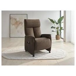 Sit & More TV-Sessel SIT & MORE "Cremona Comfort", braun, B:76cm H:119cm T:84cm, 100% Polyester, Sessel, wahlweise manuell oder elektrischer Funktion mit Akku