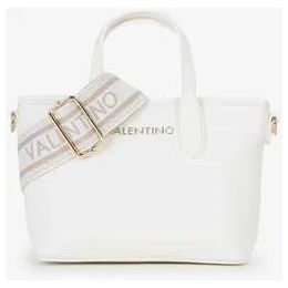 Shopper Valentino BAGS "DEA RE", Damen, Gr. B/H/T: 21cm x 17cm x 10cm, bianco, Lederimitat, Taschen Shopper, Damen Umh&auml;ngetasche mit kontrastfarbigem Umh&auml;ngeriemen