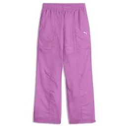 Sporthose Puma "Dare To Relaxed Gewebte Hose Damen", Herren, Gr. XS, Normalgr&ouml;&szlig;en, mauve pop pink, Obermaterial: 100% Nylon. Futter: 100% Polyester. Seitentasche &ndash; Oben: 100% Polyester, unifarben, relaxed fit, Hosen Sporthose