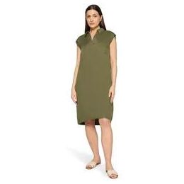 Druckkleid Cartoon "Damen mit Kragen", Damen, Gr. 42, Normalgr&ouml;&szlig;en, burnt olive, Obermaterial: 100% Lyocell, A-Linie kurz, V-Ausschnitt, Kleider Druckkleid