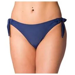 Bikini-Hose AQUARTI "Bikinihose Aquarti Damen Tanga Bikinihose Seitlich Gebunden", Damen, Gr. 36, N-Gr, blau (dunkelblau), Obermaterial: 80% Polyamid PA. 20% Elasthan EL., Badehosen Bikini-Hose
