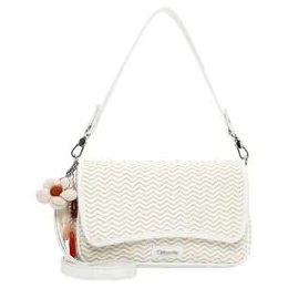 Umh&auml;ngetasche Tamaris "Umh&auml;ngetasche TAS Konstantina", Damen, Gr. B/H/T: 26cm x 15cm x 6,5cm 0, wei&szlig; (wei&szlig; 300), Polypropylen, Taschen Umh&auml;ngetasche