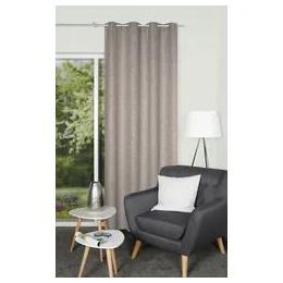 Gardine Home Wohnideen "LINORA", taupe, B:140cm H:245cm, Leinenstruktur, Polyester, Gardinen, Gardine, DEKO, LEINENSTRUKTUR, UNI, &Ouml;SEN