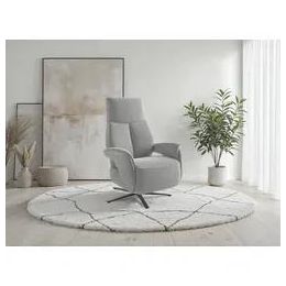 Sit & More TV-Sessel SIT & MORE "TV Lazy", silber, B:75cm H:117cm T:85cm, 100% Polyester, Sessel, zur Auswahl mit Herz-Waage-Position