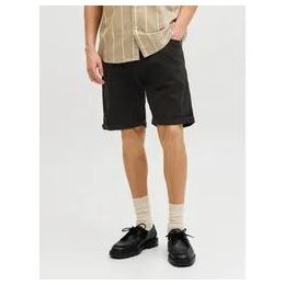 Jack & Jones Shorts JACK & JONES "JPSTRICK DYLAN ORIGINAL SHORTS", Herren, Gr. XS, N-Gr, schwarz, Web, Obermaterial: 98% Baumwolle, 2% Elasthan, unifarben, regular fit knielang, Hosen Shorts