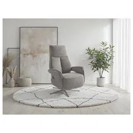 Sit & More TV-Sessel SIT & MORE "TV Lazy", grau, B:75cm H:110cm T:85cm, 100% Polyester, Sessel, zur Auswahl mit Herz-Waage-Position