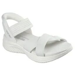 Sandale Skechers "ULTRA FLEX 3.0-NEVER BETTER", Damen, Gr. 40, sanftes wei&szlig;, Textil, unifarben mit Farbeinsatz, Schuhe Sandale, Freizeitschuh, Sandale mit Slip-In Funktion