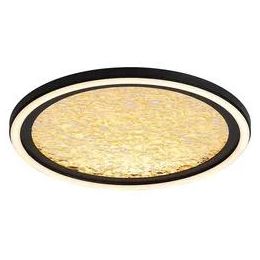 Searchlight LED Bilderleuchte "Luna LED Deckenleuchte, Schwarz und Gold", Energieeffizienz: G (A-G), schwarz, goldfarben, wei&szlig;, H: 6cm, 1 Stk., Leuchten