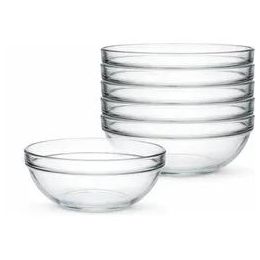 Schale Van Well "Chefs, 6 St&uuml;ck", transparent, H:7,6cm &Oslash;:17,2cm, Glas, Sch&uuml;sseln, Schale, stapelbar, sp&uuml;lmaschinen- und mikrowellengeeignet