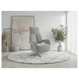 Sit & More TV-Sessel SIT & MORE "TV Lazy", silber, B:75cm H:117cm T:85cm, 100% Polyester, Sessel, zur Auswahl mit Herz-Waage-Position
