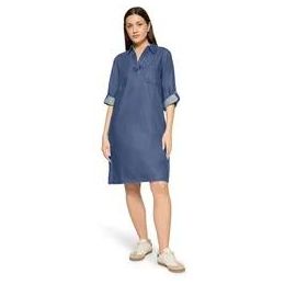 Jeanskleid Cartoon "Damen mit Kragen", Damen, Gr. 38, Normalgr&ouml;&szlig;en, blau, Obermaterial: 61% Lyocell, 39% Baumwolle, A-Linie kurz, V-Ausschnitt, Kleider