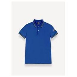 Poloshirt COLMAR, Damen, Gr. L, blau, Piqu&eacute;, Obermaterial: 96% Baumwolle, 4% Elasthan, unifarben, regular fit normal, Rundhals, B&uuml;ndchen, Shirts, Stretch-Piqu&eacute;, Regular Fit, Baumwollmix